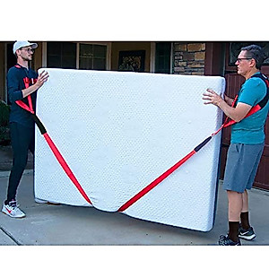 Moving Straps, 2-Person Lifting and Moving System Shoulder Belt for Carry Heavy Furniture, Appliances, Mattresses, Lift Heavy Objects up to 800 lbs(Orange)