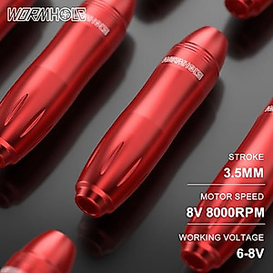 Wormhole Tattoo Pen Kit Rotary Tattoo Machine Kit with Power Supply and Tattoo Cartridge Needles Complete Tattoo Kit for Beginners WTK063