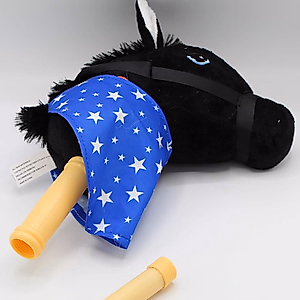 PonyLand: Music Stick Animal - Black Horse - Music Button, Sturdy Two-Piece Stick W/Colorful Soft Plush Animal Head, Pretend Play Toy, Kids Ages 3+