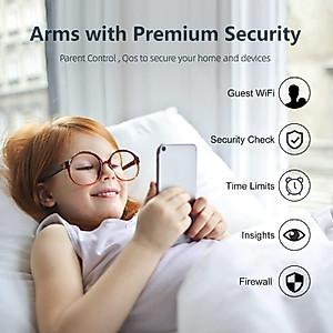 AC3200 Smart WiFi Router with LED Screen - Dual Band Gigabit Router for Home | Up to 2500 sq.ft Coverage & 100 Devices | 4 GB Ports & 1 USB | QoS, Parental Control, MU-MIMO