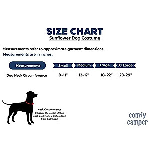 ComfyCamper Sunflower Dog Costume for Small Medium Large Dog Puppy Puppies Cat Kitten – Cute Head Flower Headband Outfits – Collar Cone Costume Hat Sombrero Outfit Pet Cosplay Halloween (X-Large)