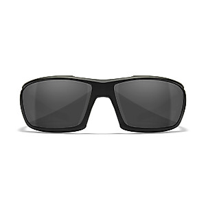 DVX Axon Polarized Sunglasses, Safety Glasses for Men and Women, UV Eye Protection for Shooting, Fishing, Biking, and Extreme Sports, Black Frames, Tinted Lenses