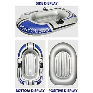 PLKO Inflatable Boat,Swimming Pool and Lake Inflatable Boat,Inflatable Canoe 1 Person