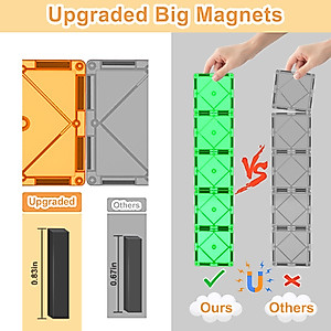 Huge Pack 180PCS Magnetic Tiles Set Magnet Toys with Ferris Wheel and Cars - Magnetic Blocks STEM Learning Building Construction Toddler Kids Toys for 3+ Year Old Boys and Girls
