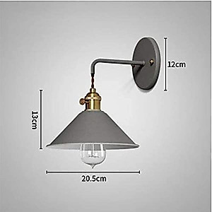 LightInTheBox 2PCS Vintage Wall Sconce, Retro Wall Light Fixture Metal Nordic Wall Lamp for Vanity Bedroom Aisle Grey