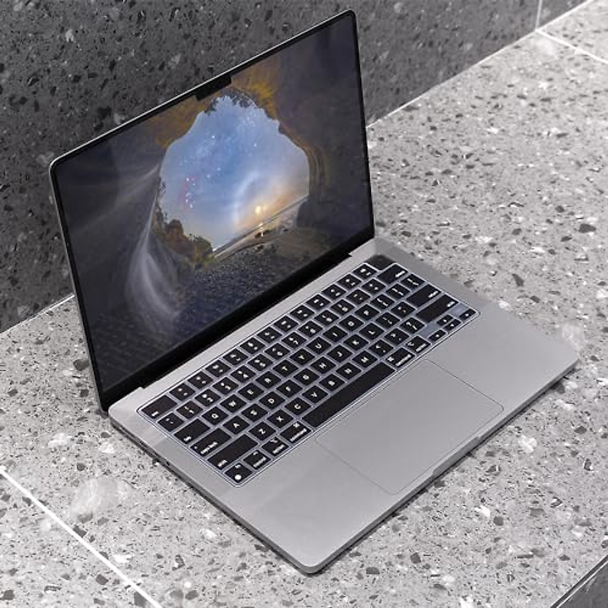 Silicone Keyboard Cover Skin for 2024-2021 MacBook Air & Pro/Max with M3 M2 M1 Chip 15.3" 13.6" 14.2" 16.2 inches A3114 A3113 A2941 A2681 A2992 A2991 A2918 A2779 A2780 A2442 Protector Accessories