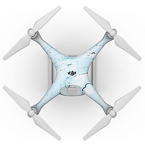 Design Skinz Design Skinz Ocean Blue Textured Marble Full-Body Wrap Decal Skin-Kit Compatible with The Drone DJI Mavic Air