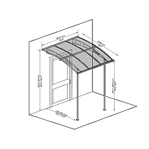 Palram - Canopia Vega 2000 7' x 7' Awning