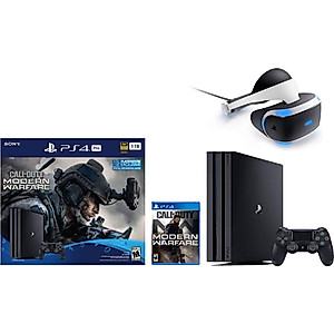Newest Sony PlayStation 4 Pro 1TB Console Call of Duty: Modern Warfare Bundle W /PlayStation VR Core Headset (Renewed)