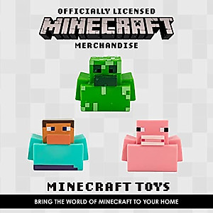 Paladone Minecraft Rubber Duckies, Set of 3 Minecraft Bath Ducks, Creeper Pig and Steve Bath Toys, Funny Jeep Ducks