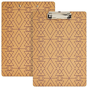 Juvale 8 Pack Cute Clipboards Bulk Supply with Low Profile Clip - Wooden Clip Boards for Office, School, Classroom, Fits Letter Size 8.5x11 and A4 Paper (8.8 x 12.4 in)