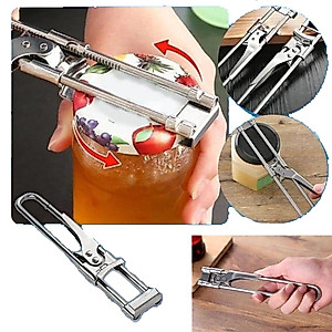 Adjustable Multifunctional Stainless Steel Can Opener Manual Bottle Jar Opener Lid Remover Gripper Kitchen Tool (1 Pcs)