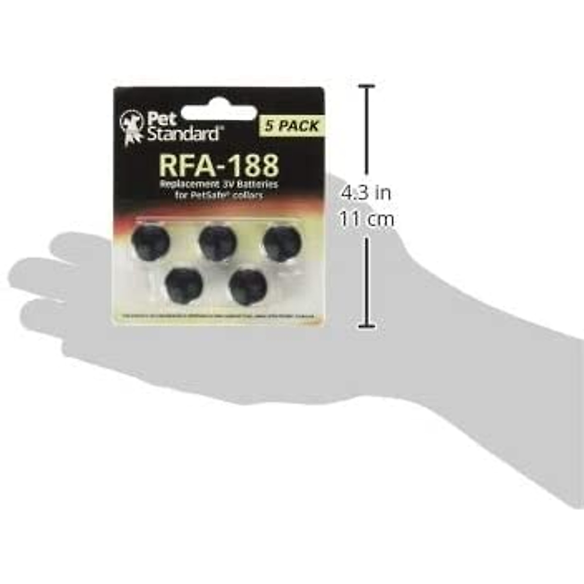 PetSafe Compatible RFA-188 Replacement Batteries (5-Pack)