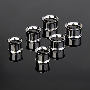 IPINK-Batman Stainless Steel Screw-On Gauges/Tunnels Double Flare Ear Plugs 2 Pairs (2 Pair of 00 gauge(10mm))