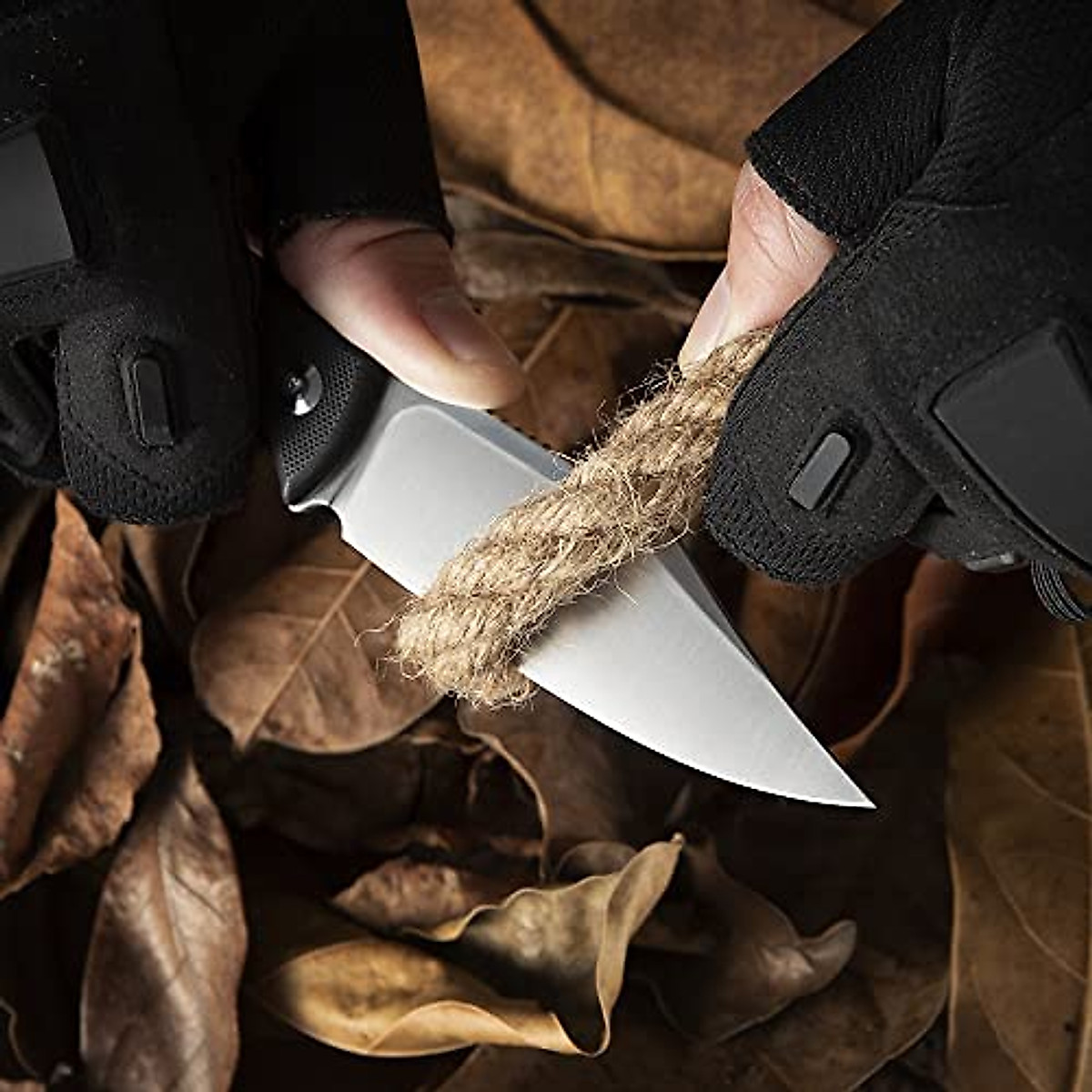 SENCUT Waxahachie Fixed Blade Knife, Full Tang Clip Point Satin 9Cr18MoV Blade with G10 Handle, Kydex Sheath, Waist T-clip for EDC Survival Hunting Camping Outdoor Everyday Carry SA11A