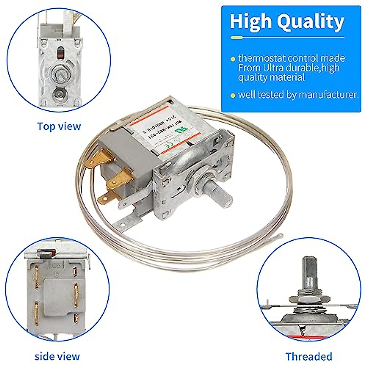 Refrigerator Freezer Thermostat WDF18K-923 Replaces for Haier Thermostat and Mini Fridge Thermostat