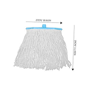 COOLHIYA Replaceable Mop Head Vintage Mop Rope Mop Head Mop Replacement Parts Mop Refill Mop Heads Industrial Mop Heads Cotton Mop Heads Water Absorption Mop Cleaning Mop Plastic
