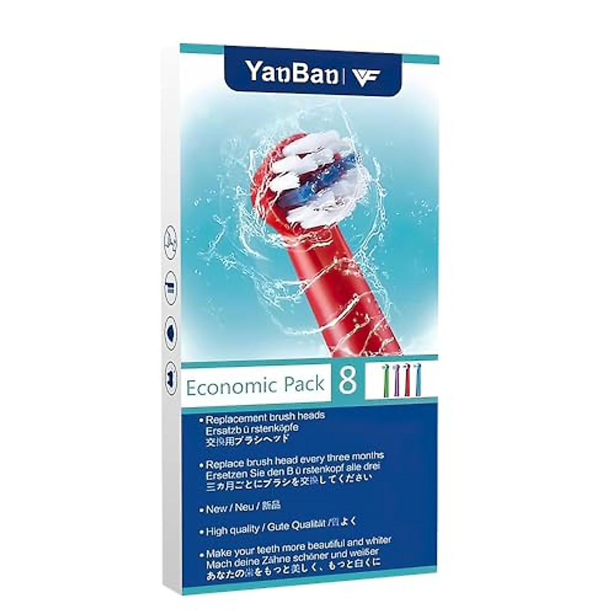 YanBan Kids Electric Toothbrush Heads for Oral B, Replacement Brush Heads Kid Brush Heads for Braun Compatible Sensitive Clean, Professional Care, Advanced Power