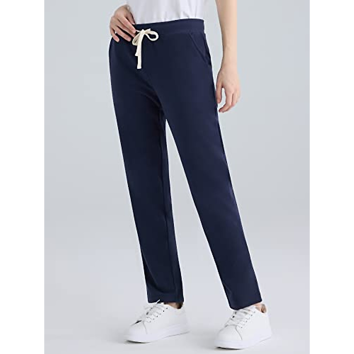 Weintee Women's Cotton Sweatpants with Pockets Plus Size Petite 2X Navy