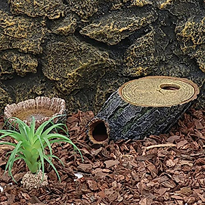 Snake Hide and Basking Tree Roots Cave for Terrariums, Available for Climbing and Hiding Spots for Reptiles, Amphibians, and Small Animals, Corn Snake, Green Snake and Small Gecko