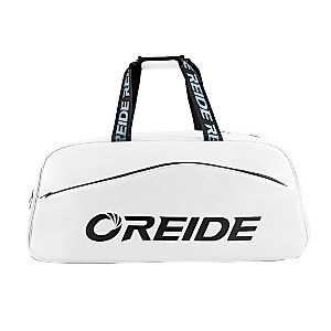 UNISTRENGH Badminton Racket Bag Tennis Equipment Duffle Bag for Men and Women Portable Sports Backpack Racket Tote (White)