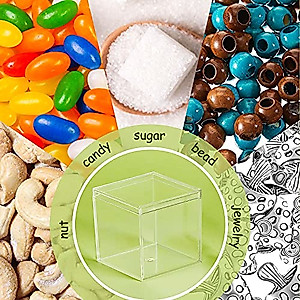 8 Pieces Clear Acrylic Plastic Square Cube Jewelry Box Mini Storage Box Mini Square Containers with Lids Storage Candy Box for Candy Pill and Tiny Jewelry (2.2 x 2.2 x 2.2 Inch)