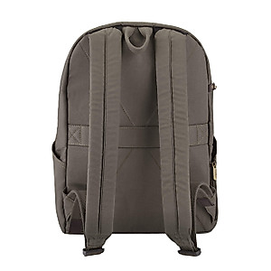 Travelon Anti-Theft Courier Slim Backpack, Stone Gray, 14 x 17 x 3