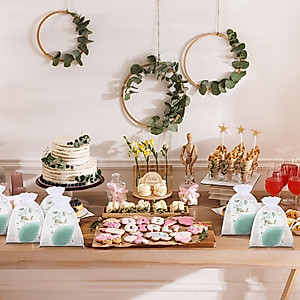 Siifert 50 Sets Wedding Mini Soap Favors Eucalyptus Scented Soap Greenery Bridal Shower Gifts Baby Shower Favors for Guests with Thank You Gift Cards Organza Bags for Christmas Party Supplies Boy Girl