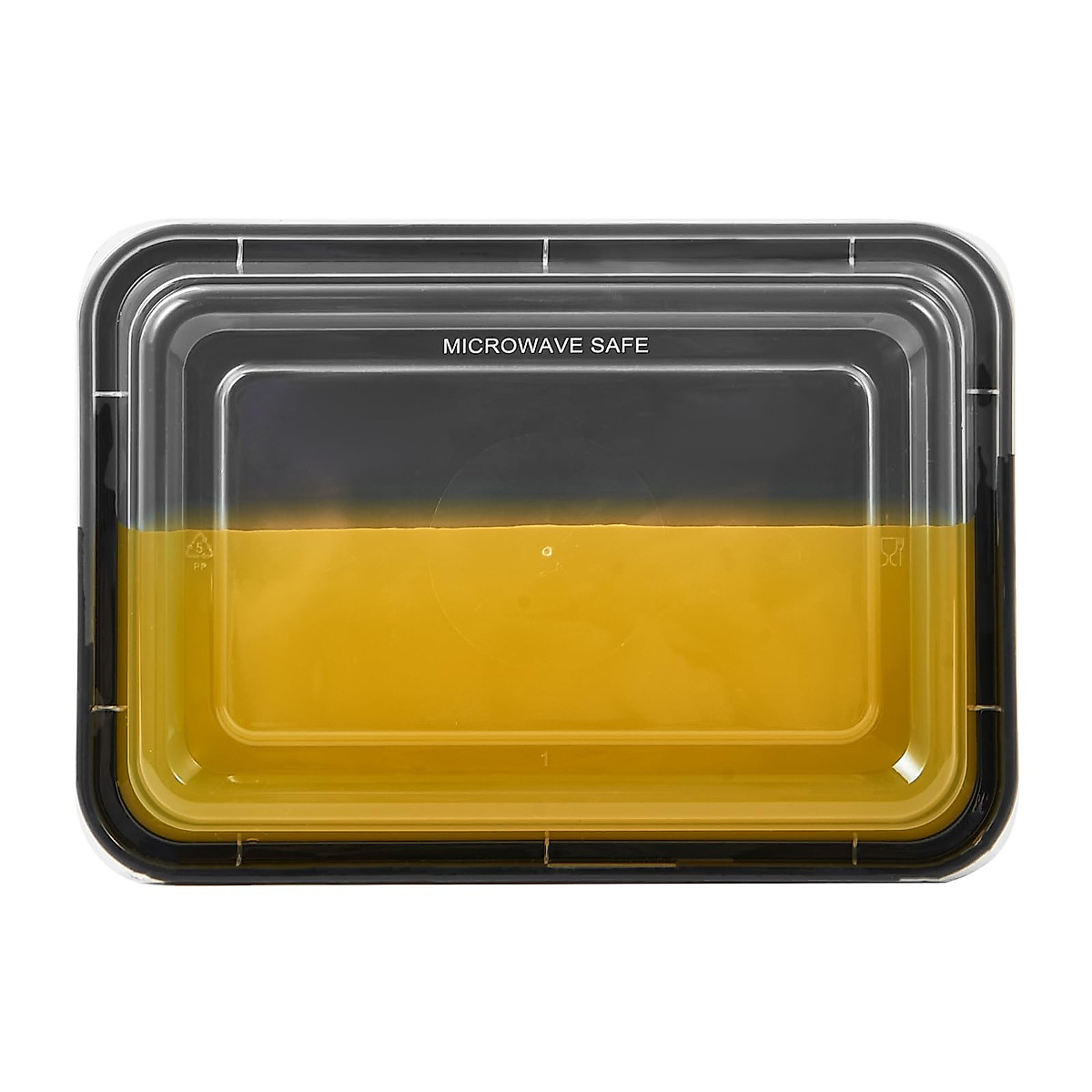 FULING 50 Pack Meal Prep Plastic Food Storage Containers With Lids 28 oz 1 Compartment Black Rectangular Reusable To Go Lunch Prepping Boxes BPA-Free Microwavable Freezer Dishwasher Safe Stackable