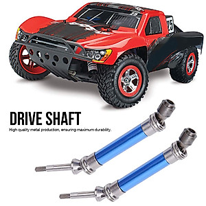 Tbest RC Rear Drive Shaft Set, 1/10 RC Metal CVD Shaft Fit for Slash Car NSV775(Dark Blue) Axles 2Wd 67 C-10 Slash Drag Upgrades Tra2Wd
