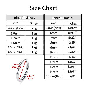 AROWRO Helix Rook Earrings Septum Hoop Nose Hoop CZ 20G Rose Gold 8mm Double Open Stack 316L Surgical Steel Daith Tragus Cartilage Piercing Jewelry Sleeper Earring