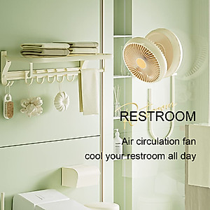 Coplax Table Fan, Rechargeable Remote Control Fan with Auto Oscillation 90 Foldable Ultra Quiet 4 Speeds Wind, Portable Air Circulator Fan,Hang Hook, USB Wall Fan for Bedroom Office Kitchen