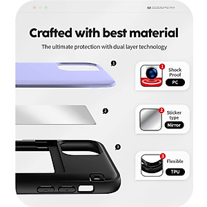 GOOSPERY iPhone 11 Pro Wallet Case with Card Holder, Protective Dual Layer Bumper Phone Case (Lilac Purple)