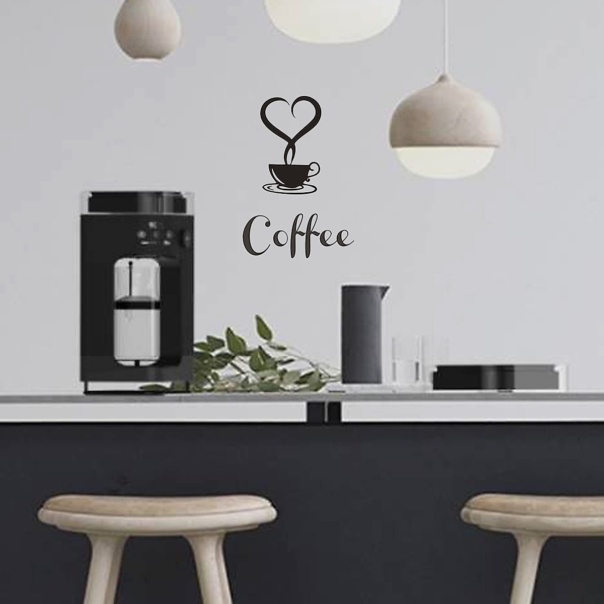 3 PCS Coffee Wall Decor Sticker Coffee Signs for Coffee Bar Kitchen Wall Stickers,Removable DIY Vinyl Mug Decal Wallpaper for Coffee Bar Restaurant Kitchen Home Office Shop Hotel Wall Decoration