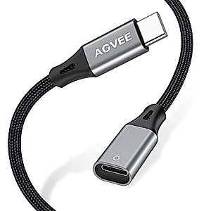 AGVEE 5ft Charging Adapter Cable for Apple Pencil 1st Generation, USB-C Type-C Male to Lightning Female Connector Charger Cord Coupler Enables Apple Pencil Pen 1st Gen Match iPad 10, Dark Gray