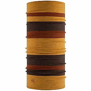 BUFF Adult Merino Wool Move Neck Gaiter, Headband & Winter Neck Warmer, Ski Mask & Face Shield, Worn 12+ Ways, Mustart, One Size