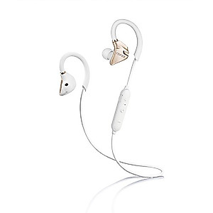 Edifier W296BT Bluetooth Neckband Headphones, Sports Wireless in-Ear Earphones Sweat and Water Resistant with CVC Noise Suppression and Multi-Point Support - White
