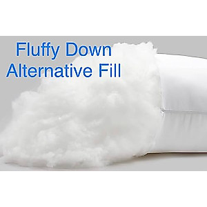 QUBA LINEN Queen Size Bed Pillows - Set of 2, Medium Density, Soft and Supportive for Back, Side, and Stomach Sleepers (Queen (Pack of 2))