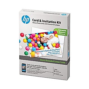 HP Card & Invitation Kit | Glossy | 5x7 | 25 Sheets
