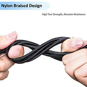 LecLooc Replacement for Arctis Headset Cord, Replacement Audio Cord Compatible with Arctis 3, Arctis 5, Arctis 7, Arctis Pro Wireless, Arctis Pro Gaming Headset 6.5 Feet Nylon Braided