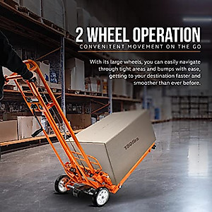 SuperHandy Material Lift Winch Stacker, Pallet Truck Dolly, Lift Table, Fork Lift, 330 Lbs 40" Max Lift w/ 8" Wheels, Swivel Casters [Patent Pending]