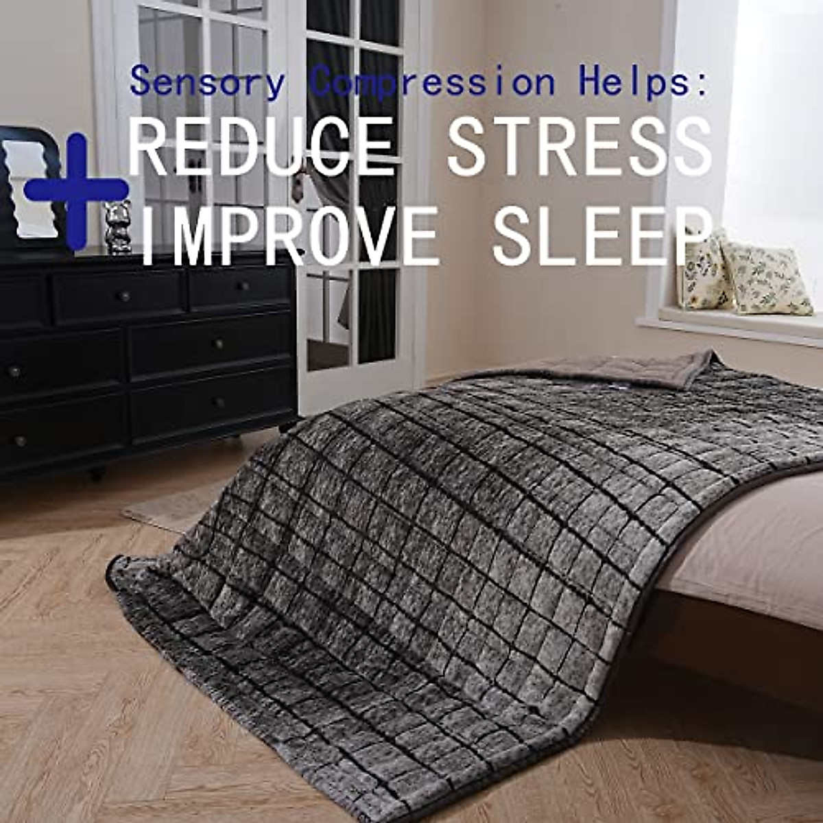 George's Dinosaur Faux Fur Weighted Blanket for Adults 15lbs Queen Size 60''x80''Furry Heavy Blanket Soft and Comfort Like Rabbit Fur with Premium Ceramic Beads (Coffee