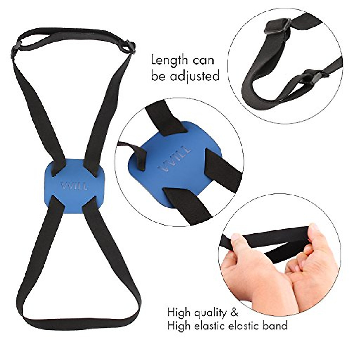 VVILL Bag Bungee, Luggage Straps Suitcase Adjustable Belt - Lightweight and Durable Travel Bag Accessories (Blue)