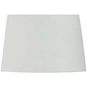 White Medium Modified Oval Lamp Shade 12.5" Wide and 10" Deep at Top x 15" Wide and 11" Deep at Bottom x 10" High (Spider) Replacement with Harp and Finial - Springcrest