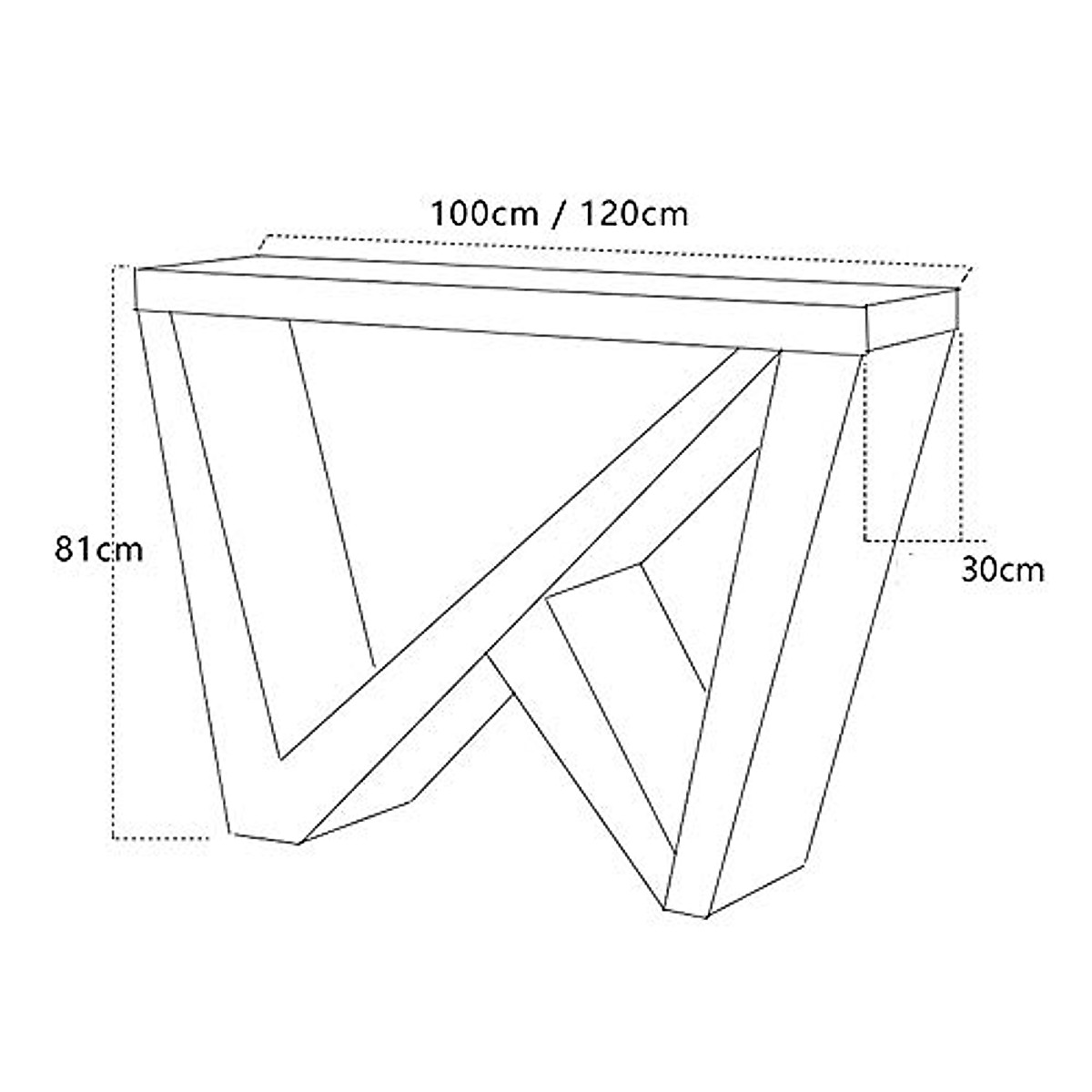 YGCBL Office Desk,Decorative Table,Articles Porch Table American Solid Wood by The Wall Long Strip Narrow Table Modern Minimalist Several Decorative Table,Wood Grain,120Cm