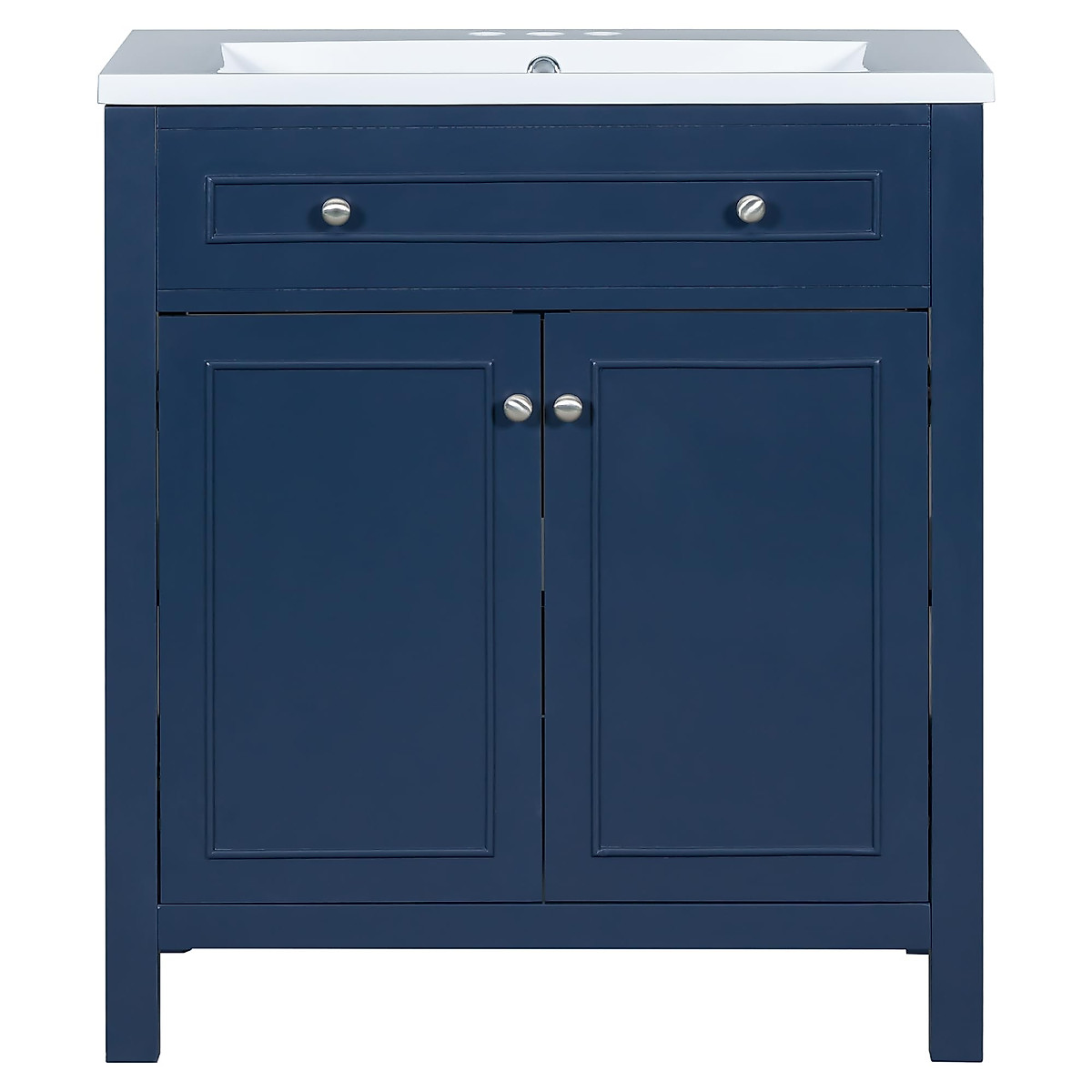 Bellemave 30" Bathroom Vanity with Sink, Bathroom Vanity Set with Two Doors and Adjustable Shelf, Bathroom Vanity and Basin Sink Combo for Bathroom (Blue)