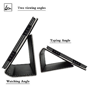 Bige Case,PU Leather Folio 2-Folding Stand Cover for 8in Verison Alcatel TCL Tab 8 (Model TCL 9038s)/T-Mobile Alcatel Joy Tab 2 8 (Model 9032Z) Tablet,Black