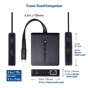Cable Matters Dual Monitor USB C Hub (USB C Dock) with Dual 4K DisplayPort, 2X USB 2.0, Ethernet, and 60W Charging - Thunderbolt 4 / USB4 / Thunderbolt 3 Port Compatible for Windows and Linux