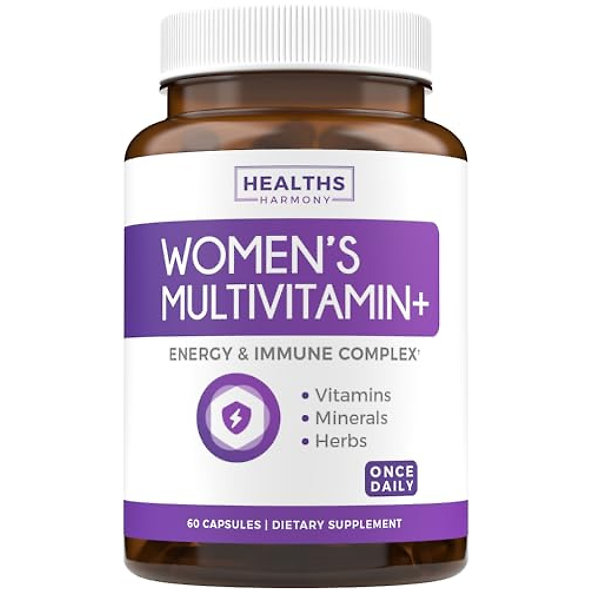 Multivitamin for Women (Non-GMO) Daily Womens Multivitamin + Multi Mineral for Energy Boost, Antioxidants, Hair & Eye Health - with Biotin, Zinc, Magnesium and Lutein - Vitamins & Herbs - 60 Capsules