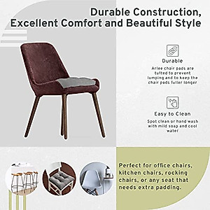 Arlee Non-Skid Memory Foam Chair Pads, 2 Count (Pack of 1), Alloy Gray